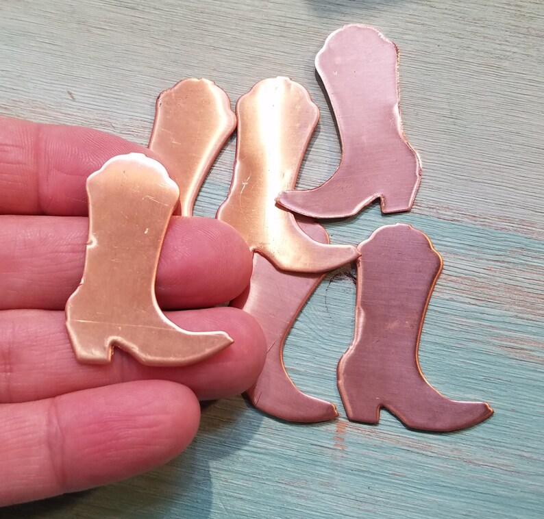 Copper Cowboy Boot Enameling Blank 24g - Etsy