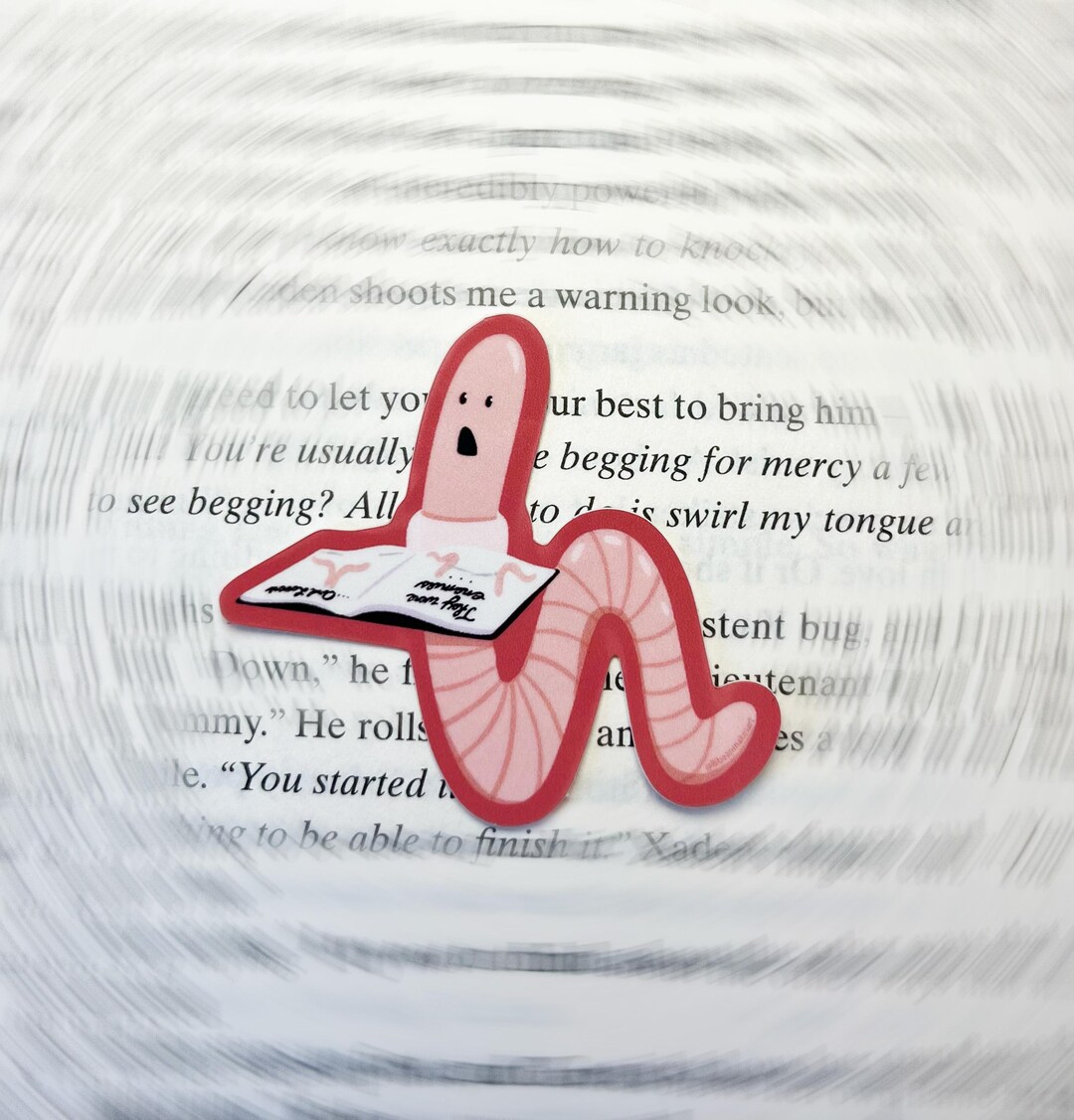 Bookworm Sticker - Etsy
