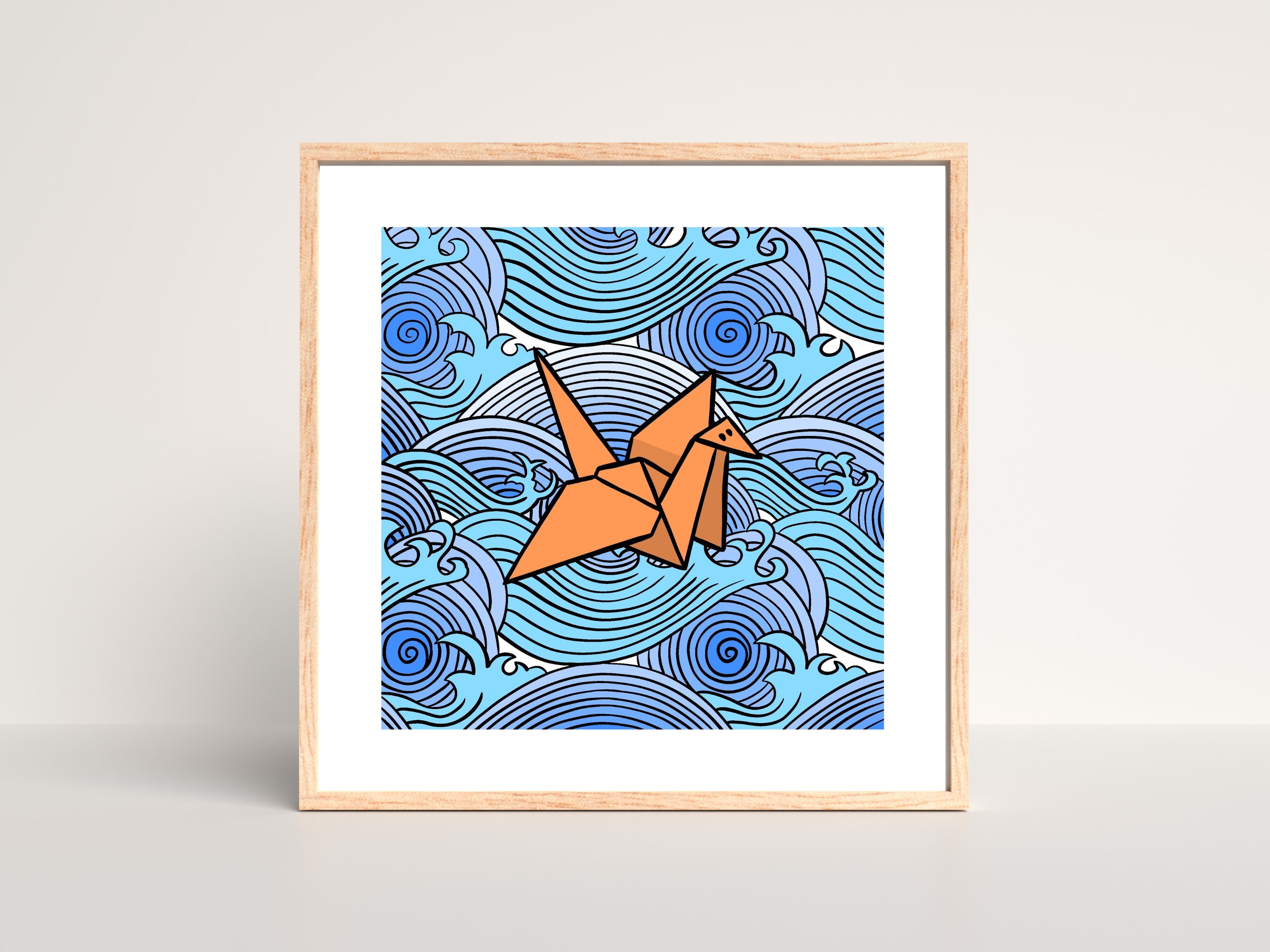 Paper Cranes Set of 3 Wall Art Posters Digital Download, Square Print ...