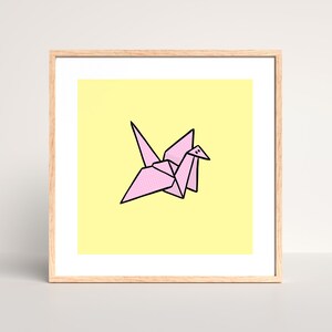 Paper Cranes Set of 3 Wall Art Posters Digital Download, Square Print ...