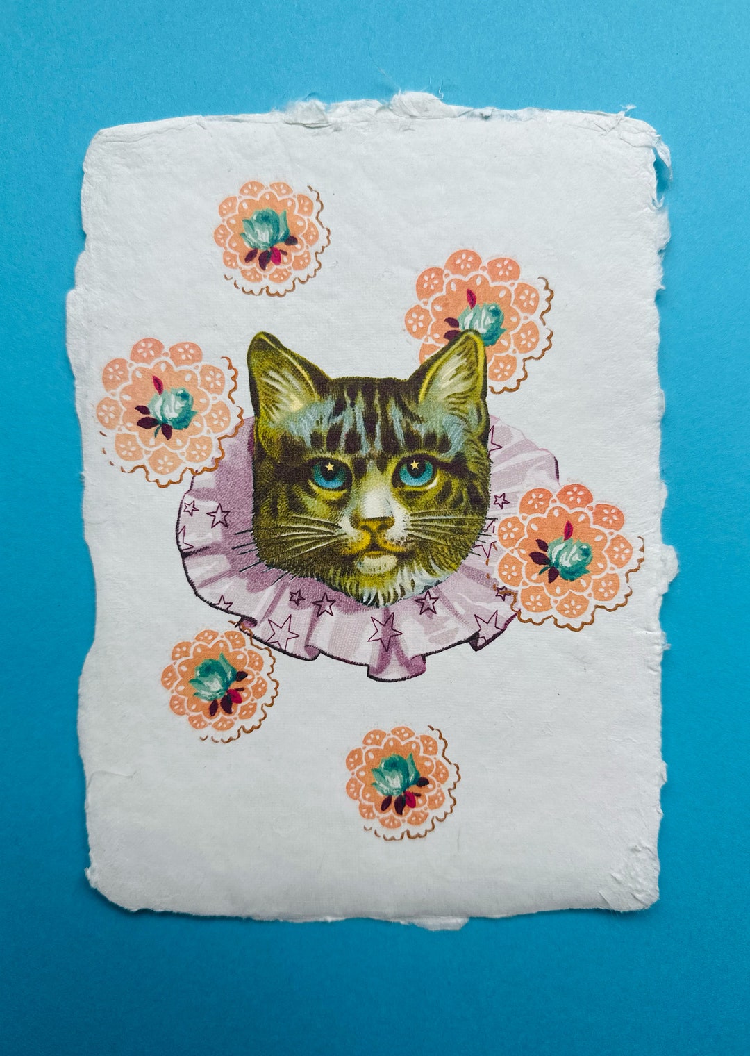 Mystic Kitty Vintage Style Art Print Cat Wall Art - Etsy