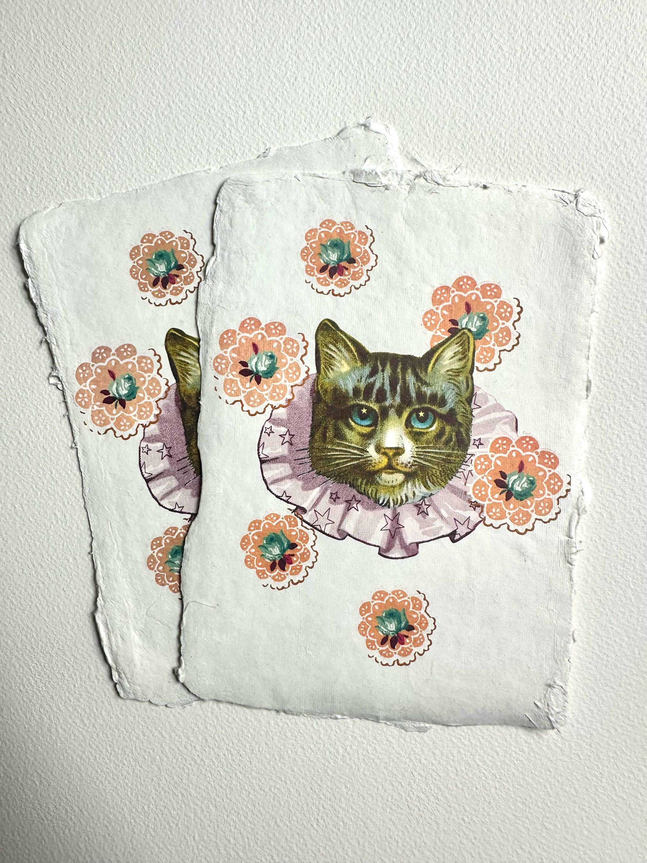Mystic Kitty Vintage Style Art Print Cat Wall Art - Etsy