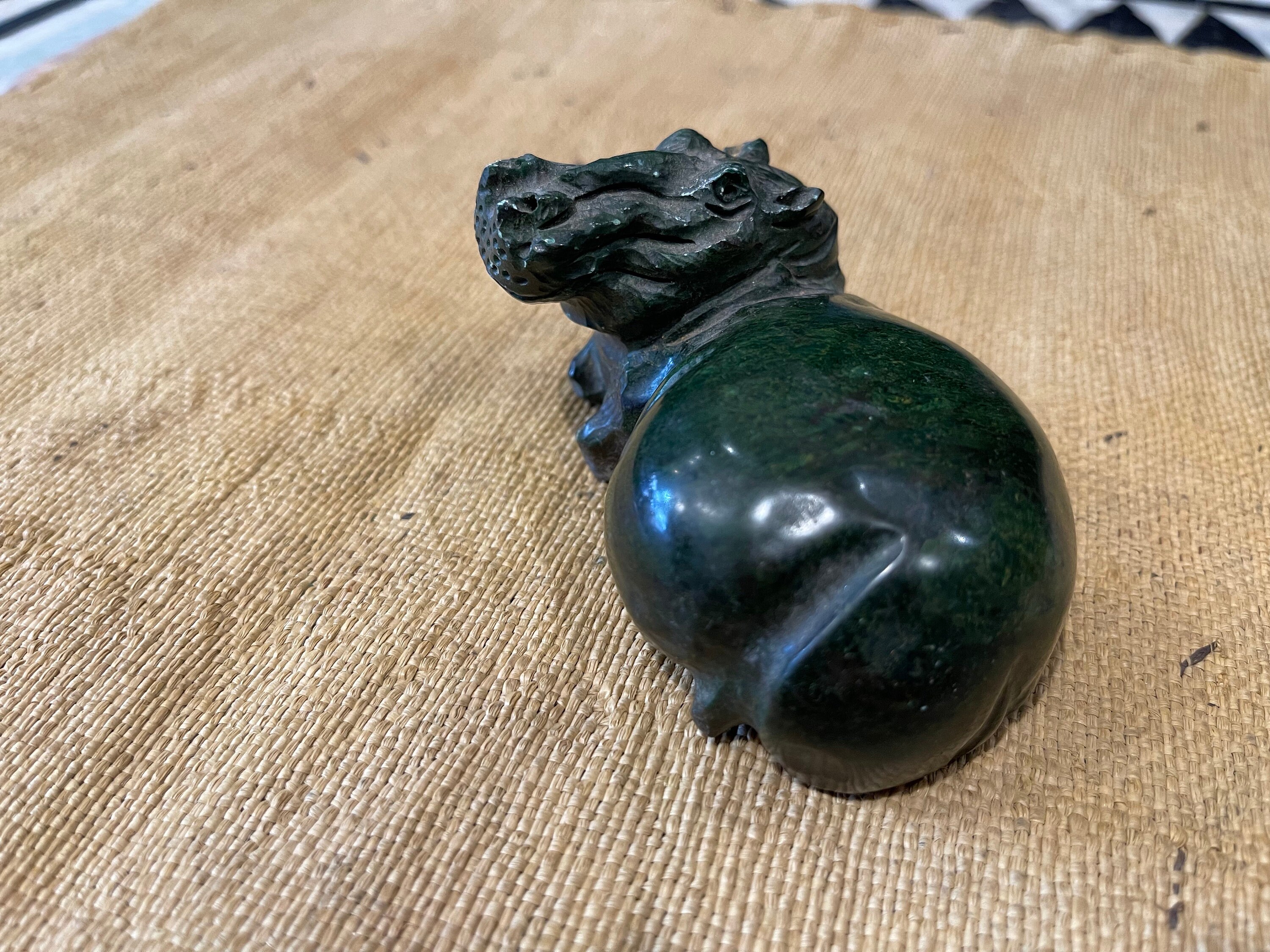 Rare Antique African Verdite Hippo, Hand Carved Verdite Hippo, Vintage ...