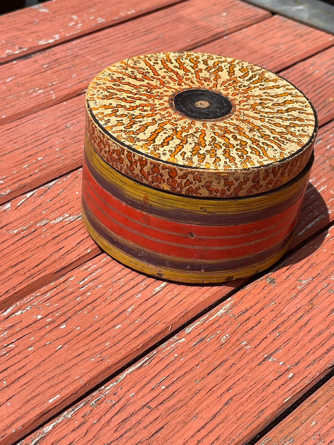 Antique Hand Painted Lacquerware Spice Box: Afghan Wooden Pot - Etsy