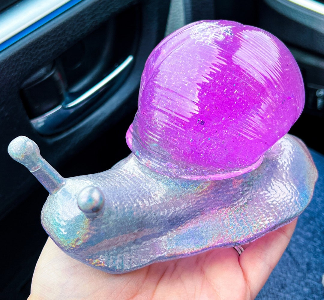 Holographic Liquid Shell Snail Resin Snail Water Globe Snail - Etsy