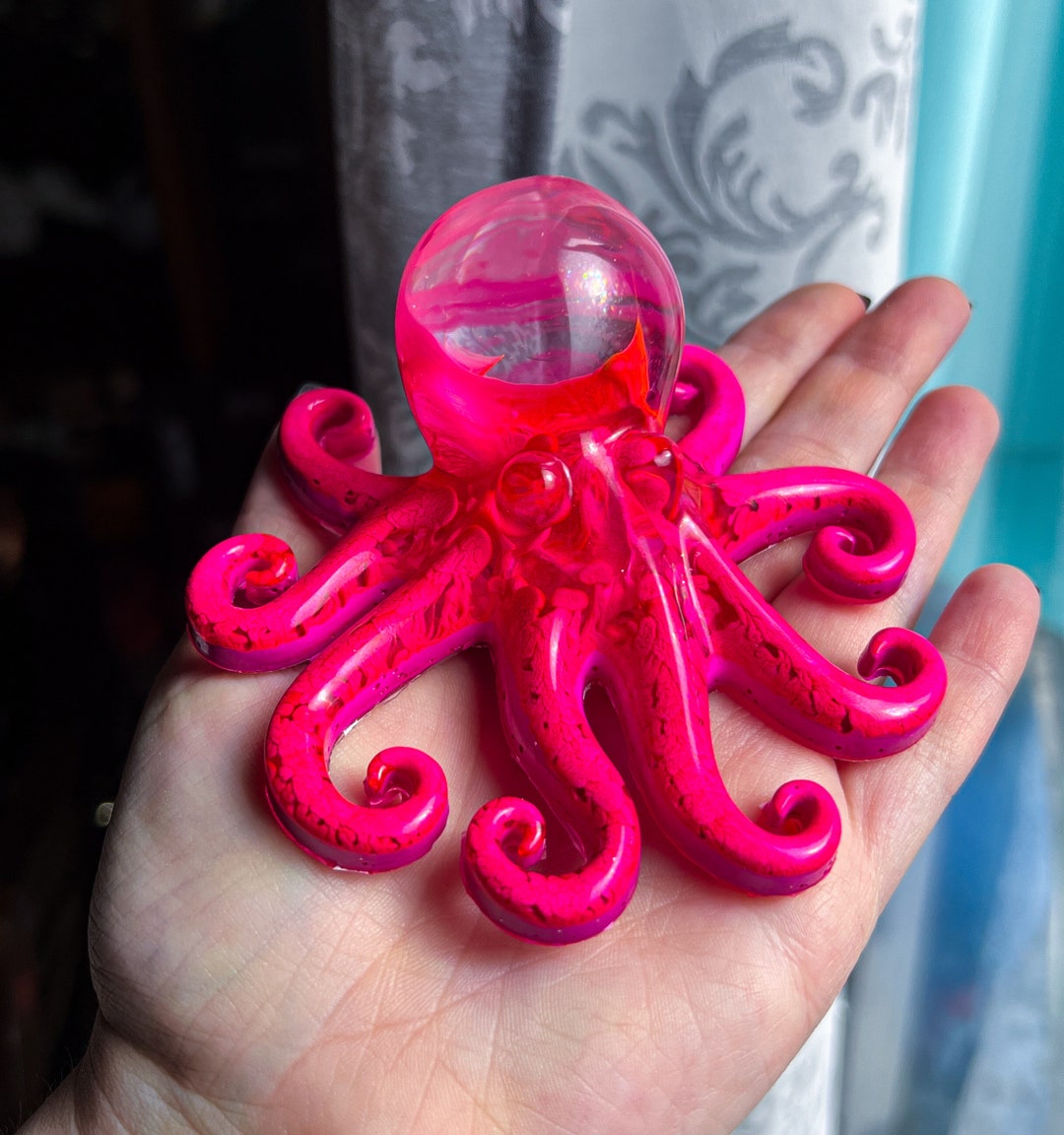 Octopus Art Alcohol Ink Octopus Resin Sculpture - Etsy