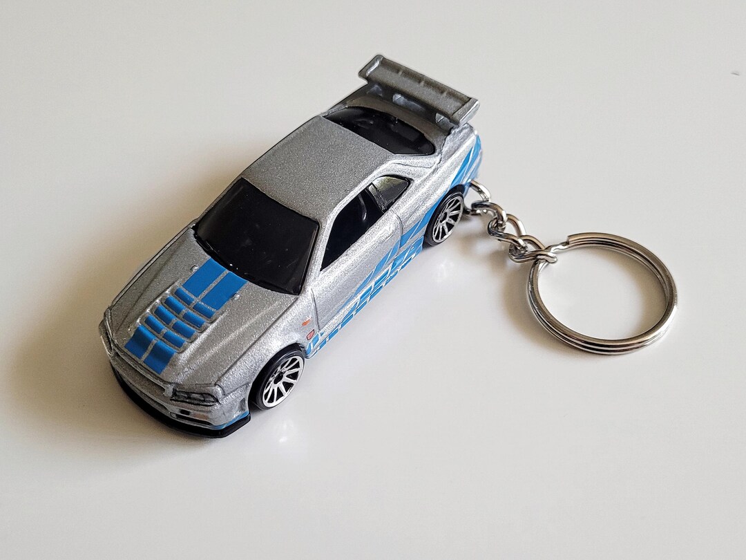 Nissan Skyline GT-R R34 - Hot Wheels Diecast on Key Chain - Etsy