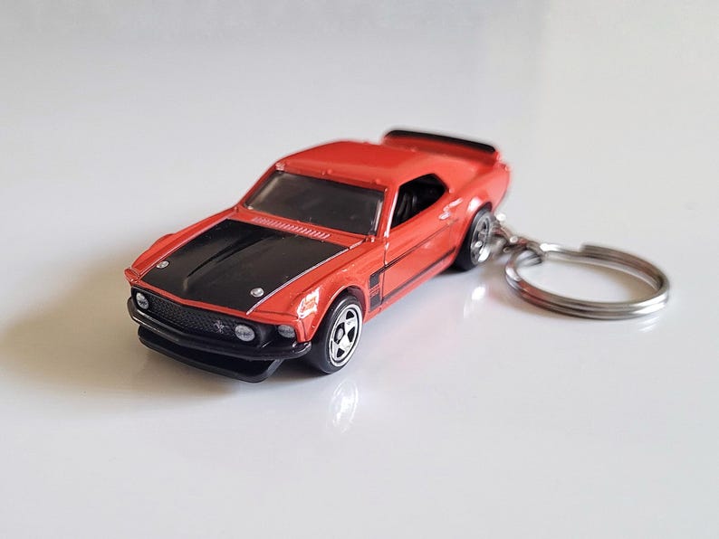 1969 Ford Mustang Boss 302 - Hot Wheels Die Cast on Key Chain - Etsy