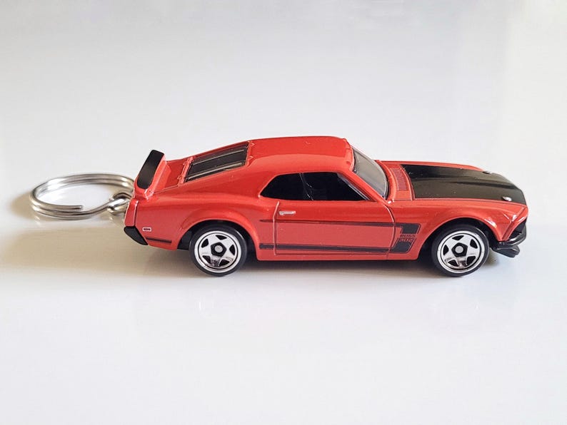 1969 Ford Mustang Boss 302 - Hot Wheels Die Cast on Key Chain - Etsy