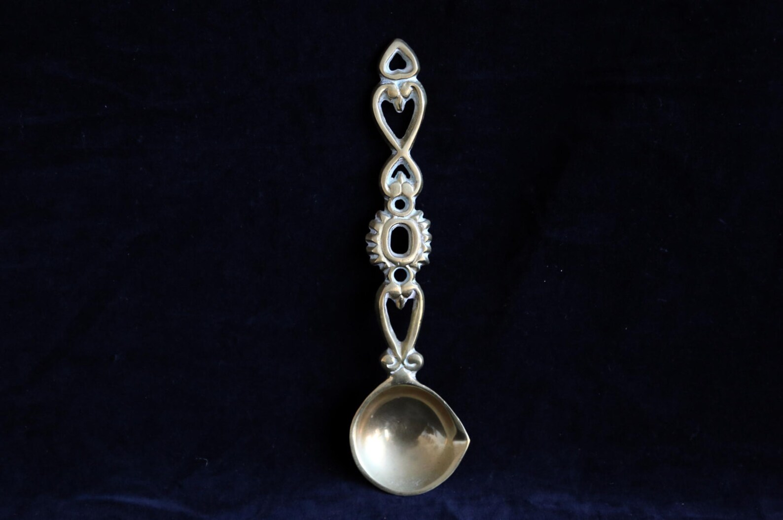 Vintage Brass Decorative Serving Spoon. - Etsy