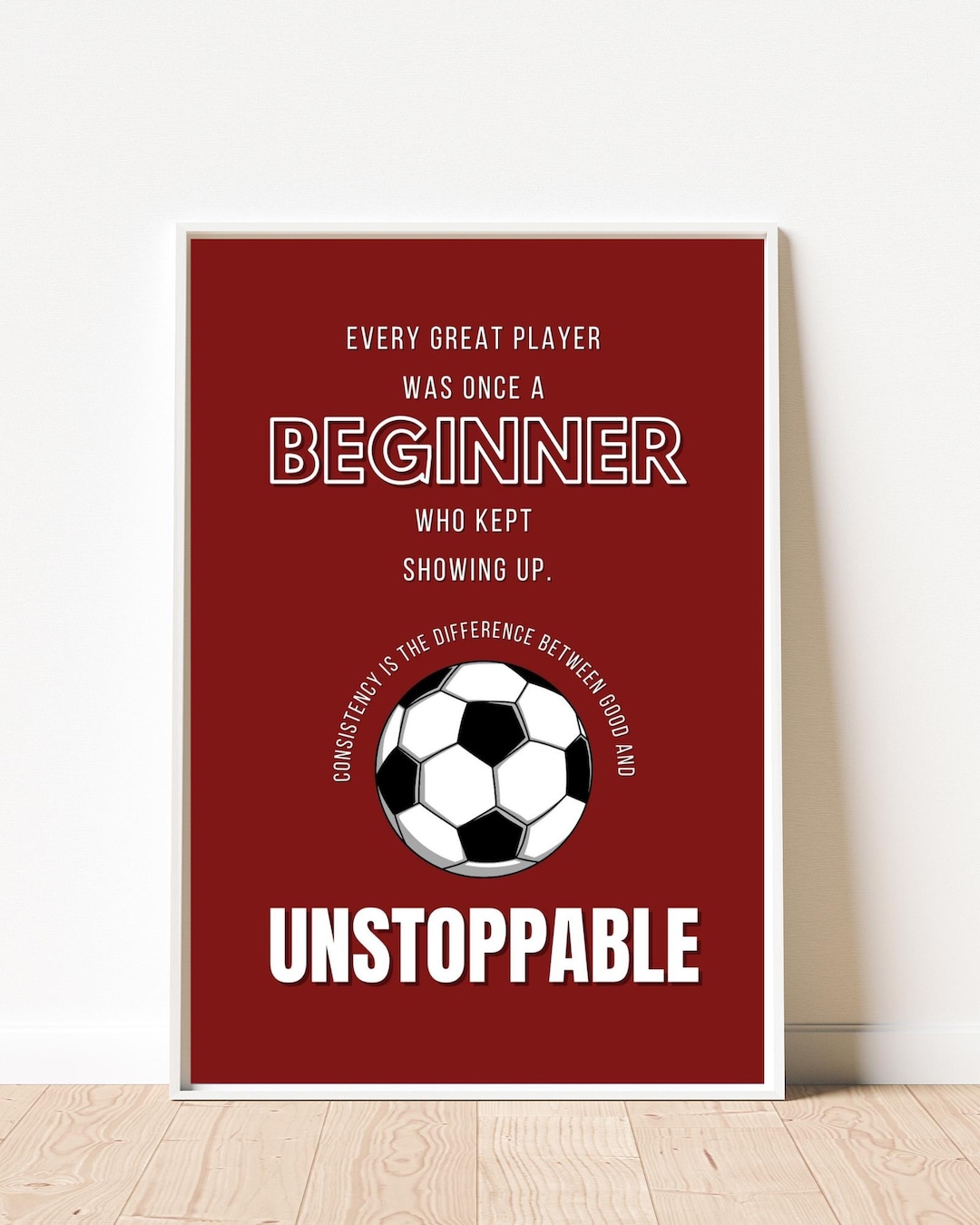 Soccer Wall Art for Kids & Teens – Printable Motivational Poster ...