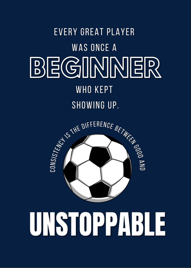 Soccer Wall Art for Kids & Teens – Printable Motivational Poster ...