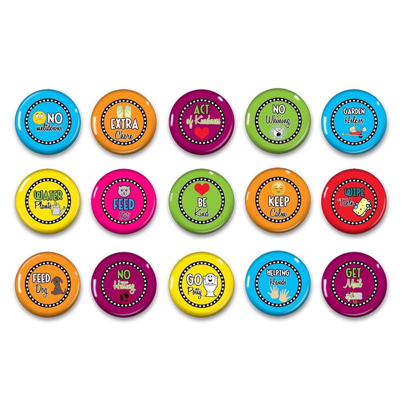 Chore Chart Magnets Chore Magnets Kids Jobs Family | Etsy Canada