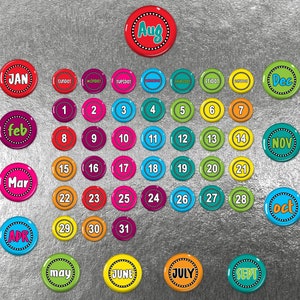 Perpetual Calendar Magnets Holiday Magnets Classroom - Etsy