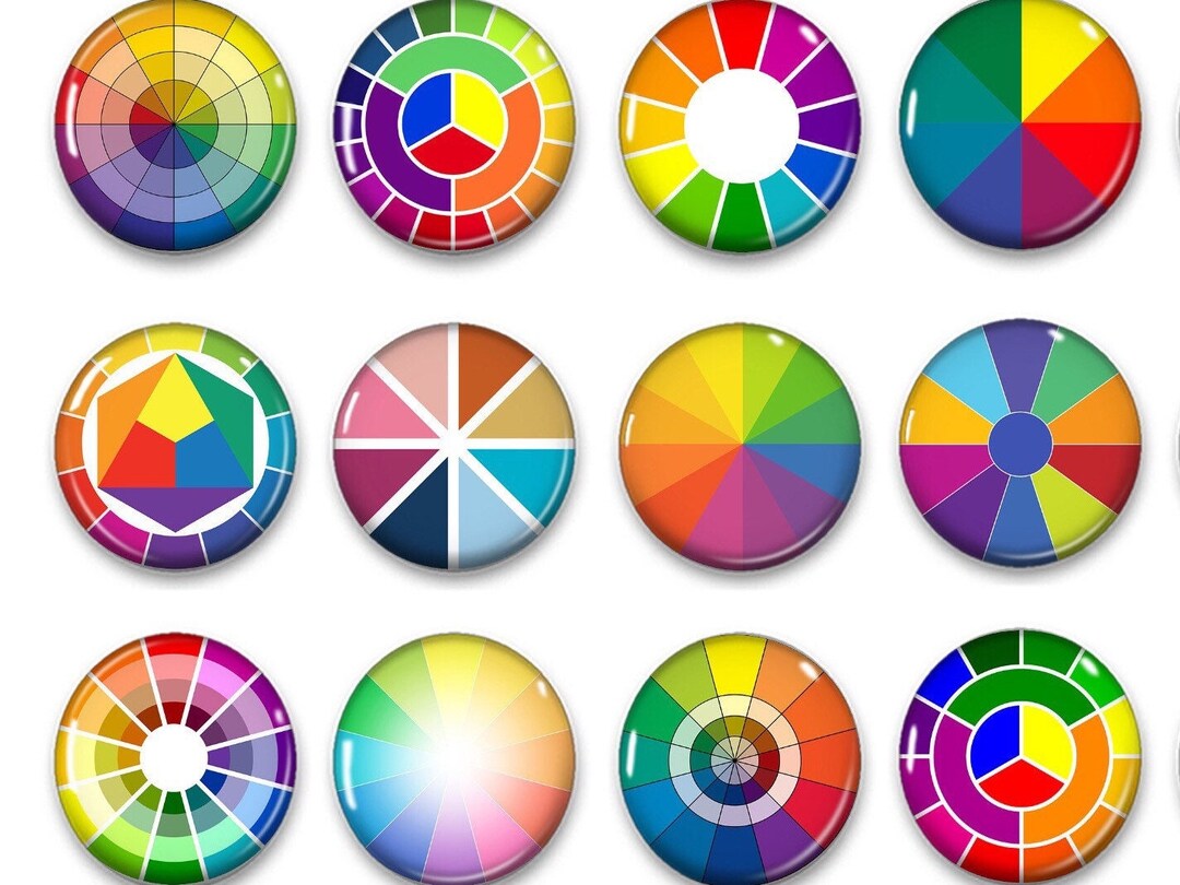 Color Wheel Pins or Magnets Color Spectrum Cubicle Decor - Etsy