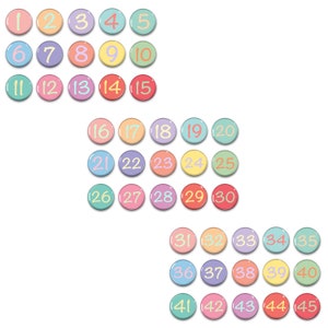 Student Number Magnets Attendance Numbers Perpetual - Etsy