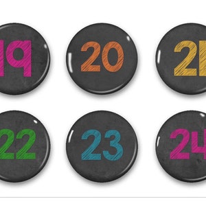 Extra Large Colored Chalkboard Number Magnets Student Numbers Counting ...