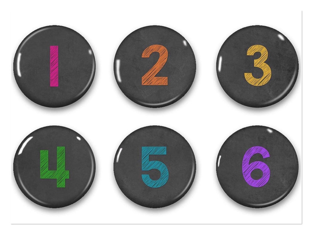 Extra Large Colored Chalkboard Number Magnets Student Numbers Counting ...