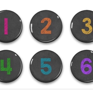 Extra Large Colored Chalkboard Number Magnets Student Numbers Counting ...