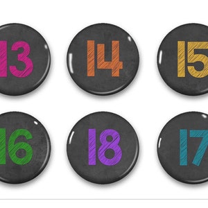 Extra Large Colored Chalkboard Number Magnets Student Numbers Counting ...