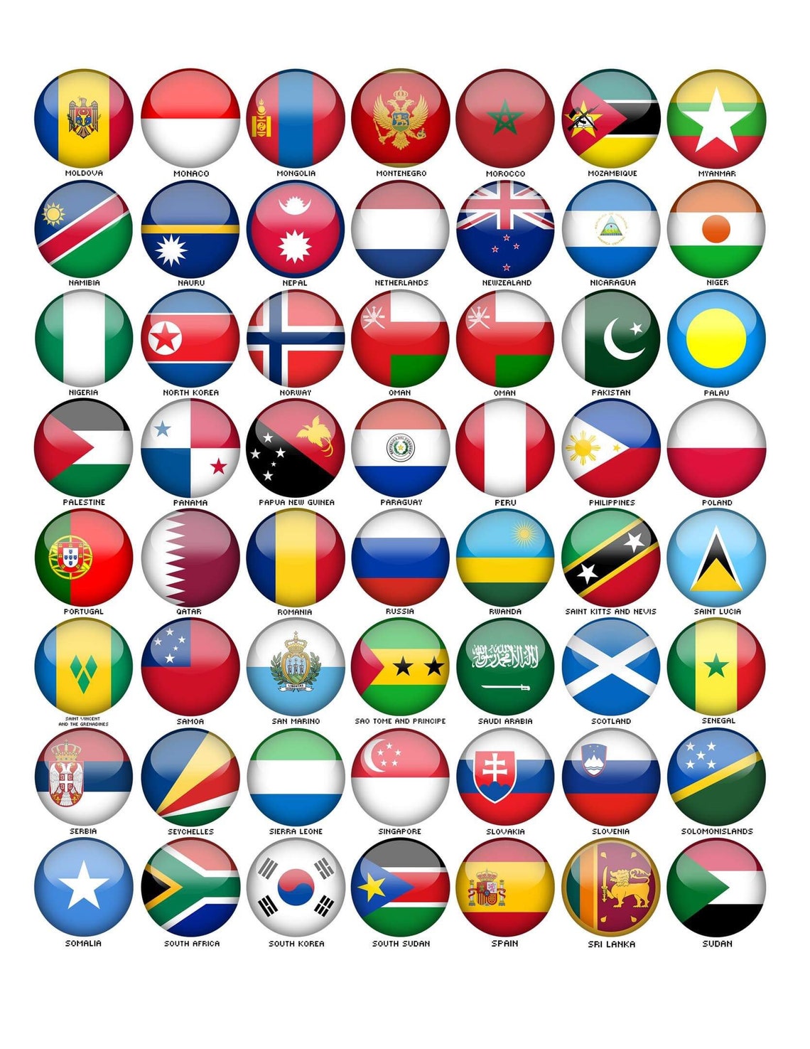 Flag Magnets 197 Countries of the World Flags Map Art | Etsy