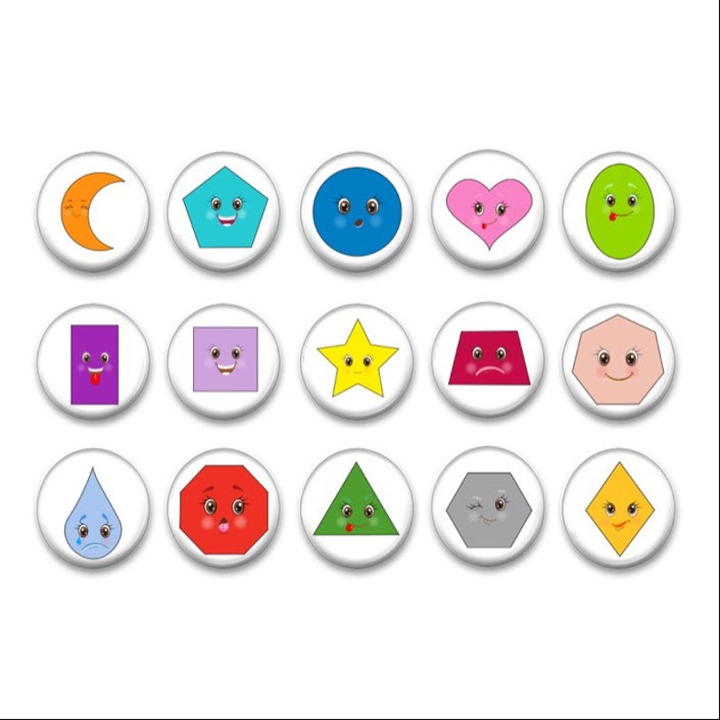 Learning my Shapes Colorful Kids Magnets Fun Teacher Gifts | Etsy