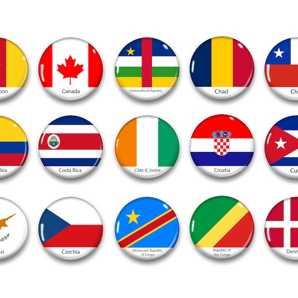 Fridge Magnets Countries of the World - Etsy