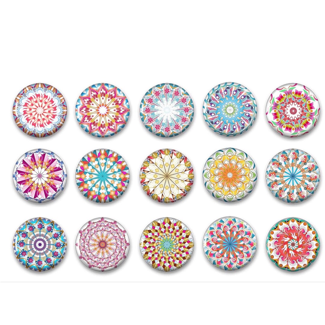 Mandala Magnets Kaleidoscope Colorful Artist Gift Fridge Magnets Boho ...