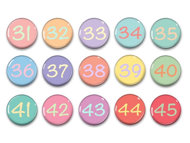 Student Number Magnets Attendance Numbers Perpetual - Etsy