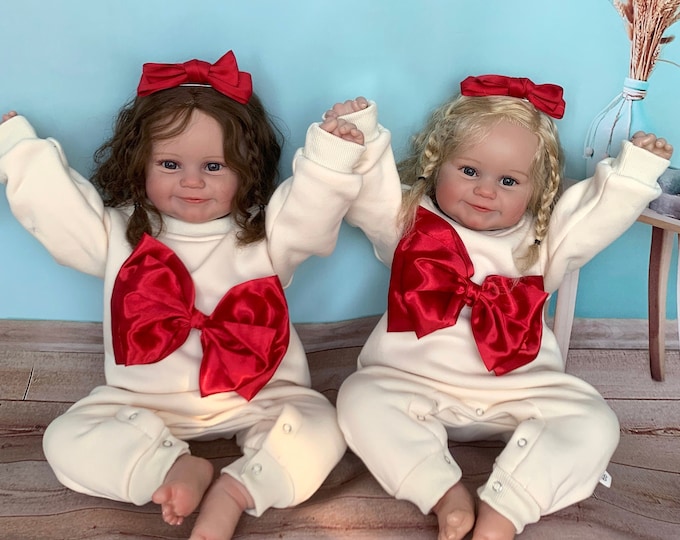 Reborn Toddler Girl 3D Paint Skin Realistic Reborn Twins Girls Cuddle ...