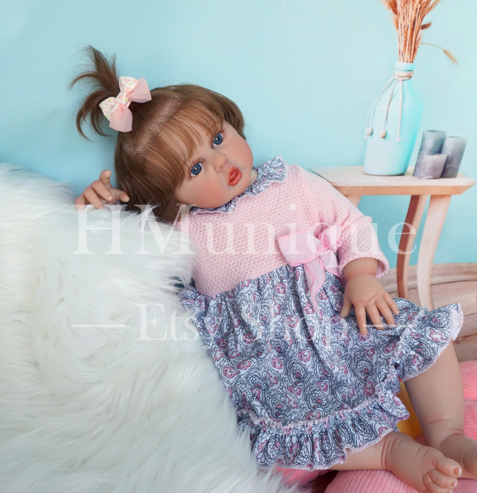 Reborn Baby Girl 3D Paint Skin With Vein 24 Inch Realistic Baby Doll ...