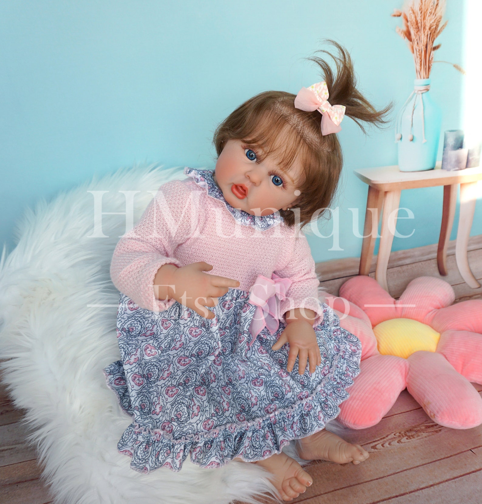 Reborn Baby Girl 3D Paint Skin With Vein 24 Inch Realistic Baby Doll ...