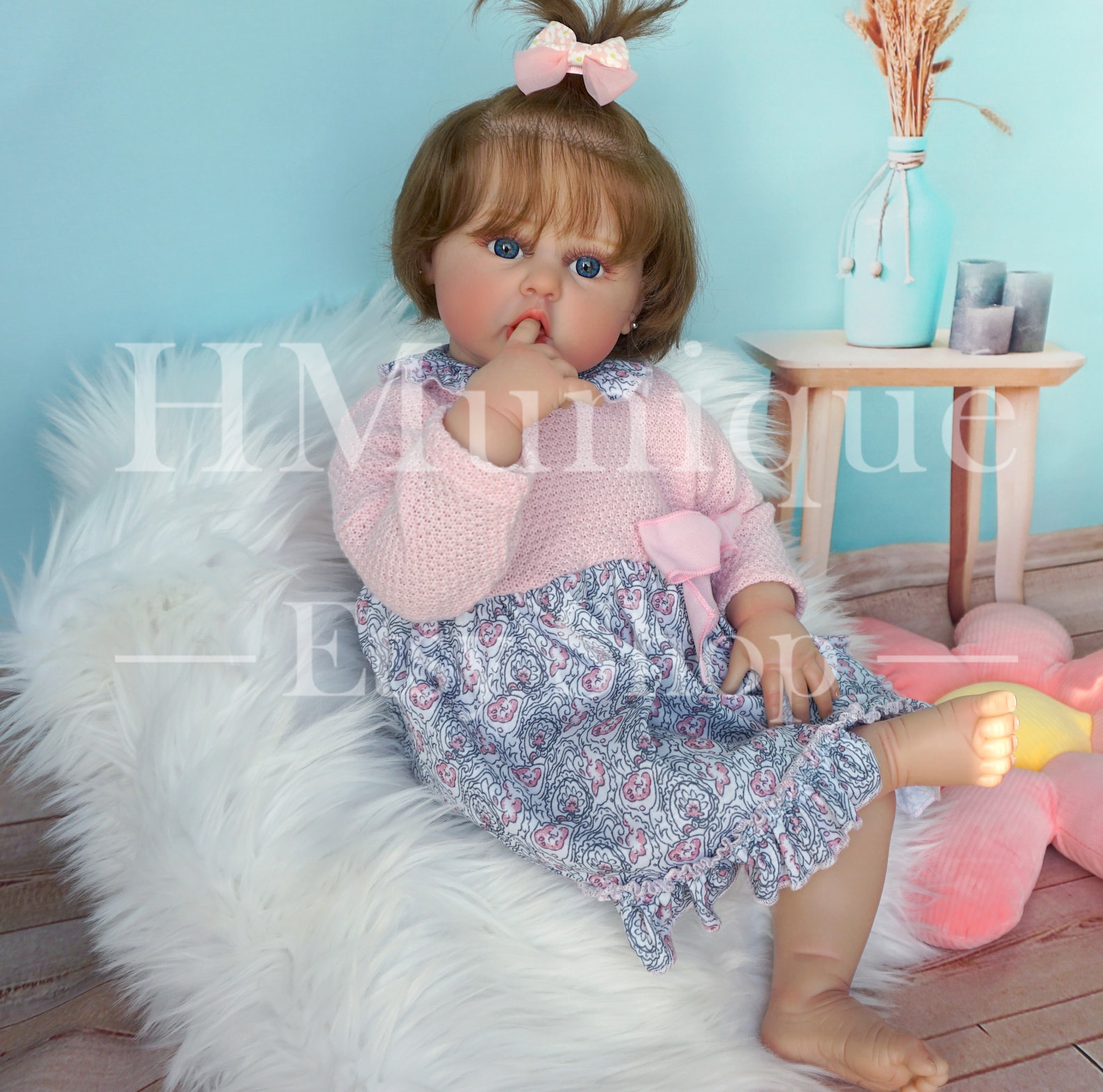 Reborn Baby Girl 3D Paint Skin With Vein 24 Inch Realistic Baby Doll ...