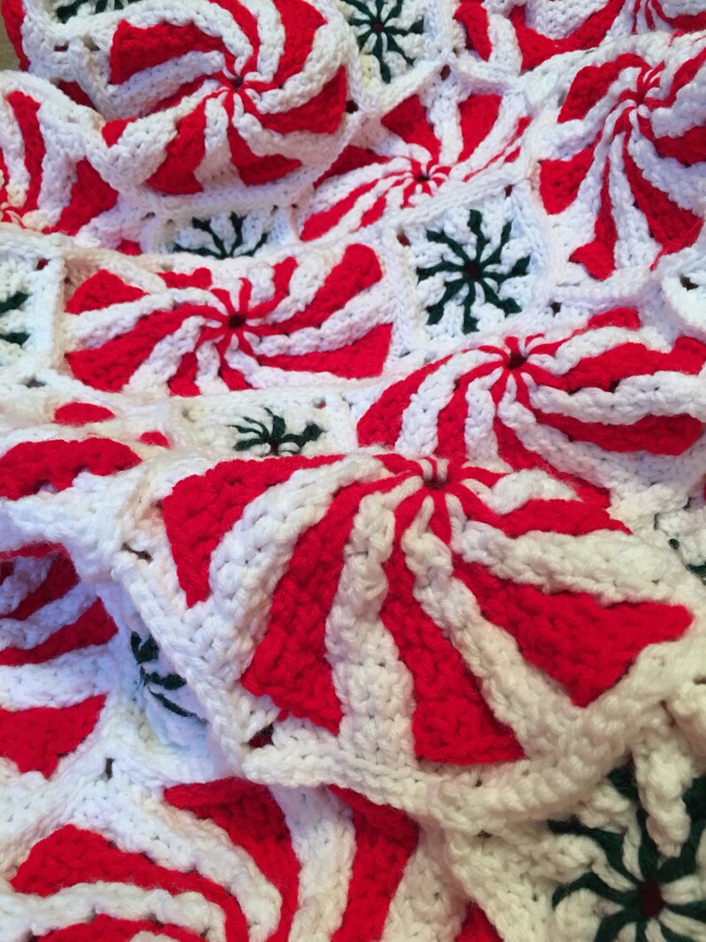 Holiday Peppermint Throw *FREE SHIPPING* - Etsy