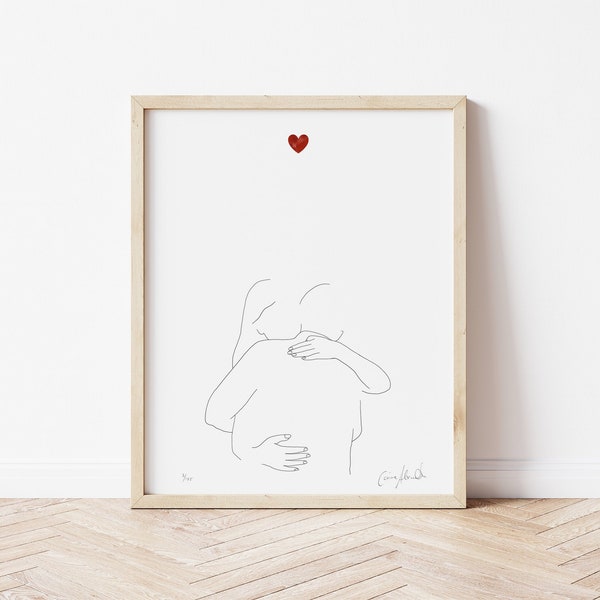 Cuddle Line Drawing - Etsy