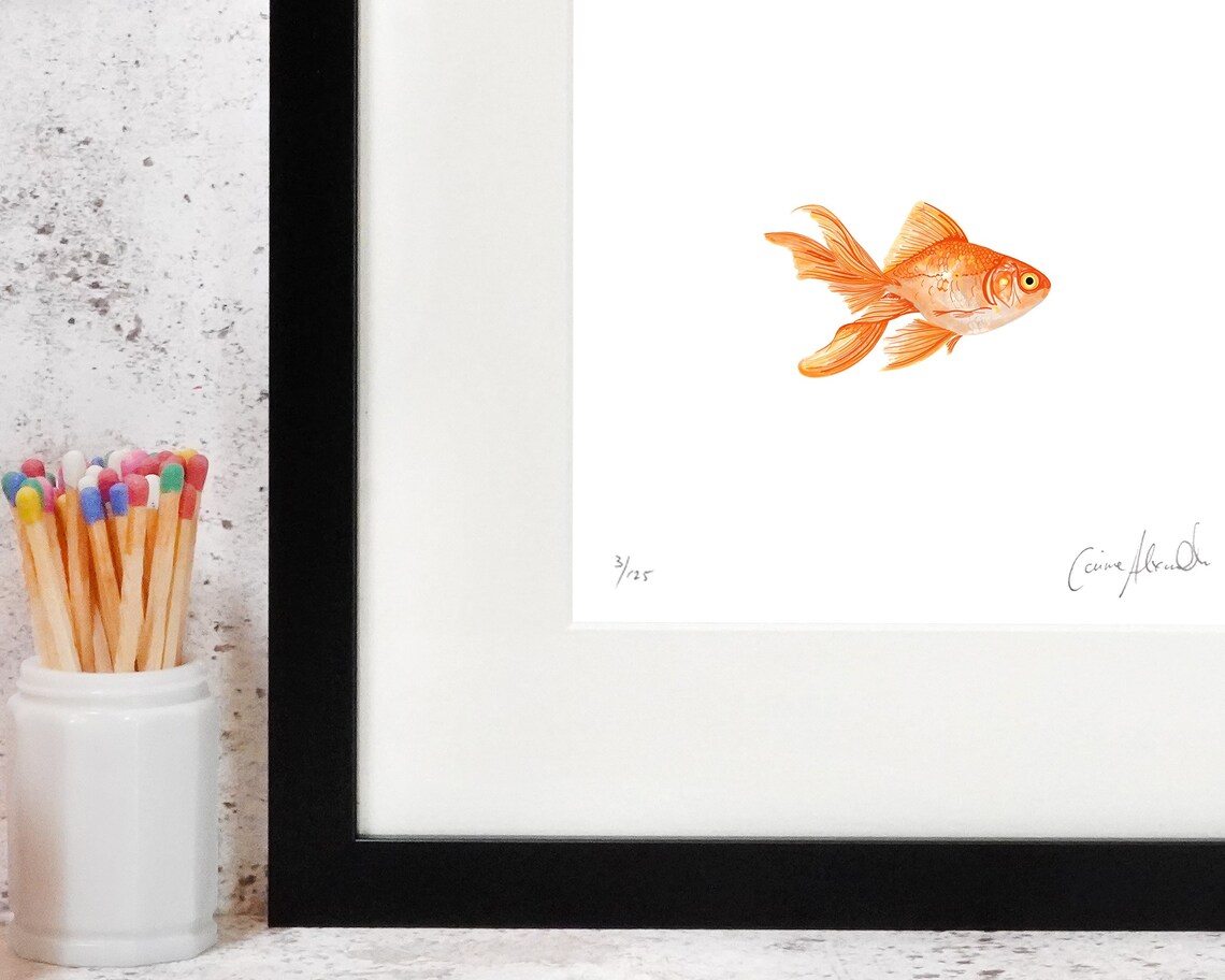 Goldfish Print Perfect for a Bathroom Limited Edition - Etsy