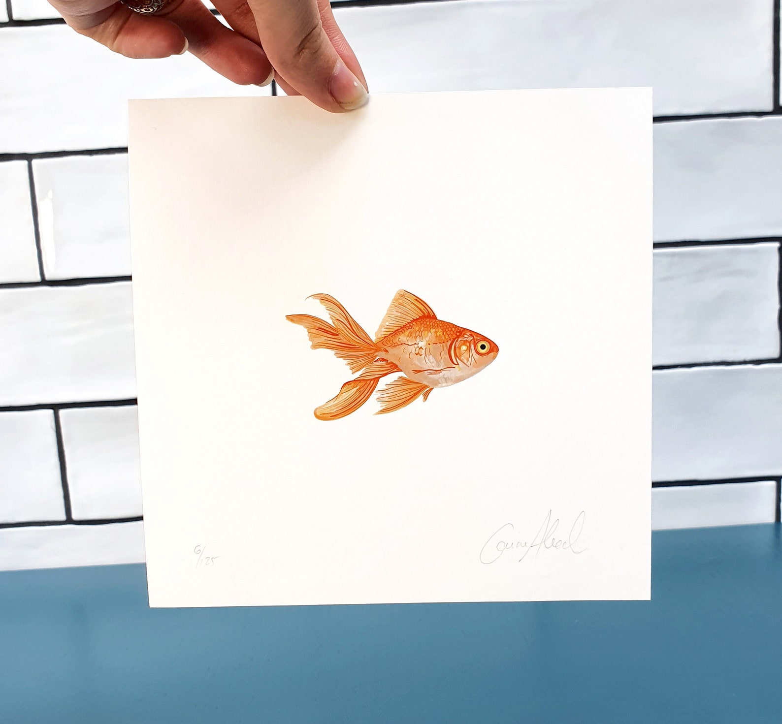 Goldfish Print Perfect for a Bathroom Limited Edition | Etsy