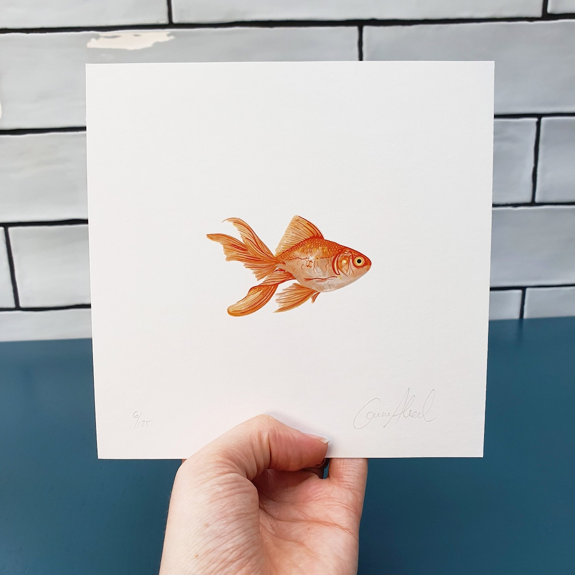 Goldfish Print Perfect for a Bathroom Limited Edition | Etsy