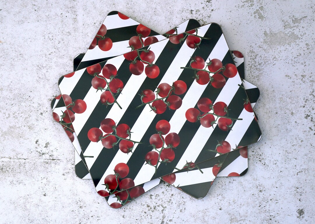 Tomato Placemats Contemporary Dinnerware Made in the UK - Etsy