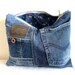COOL Patterned Denim Pouch/ Denim Pouch/ Denim Recycled/ Denim Jeans ...