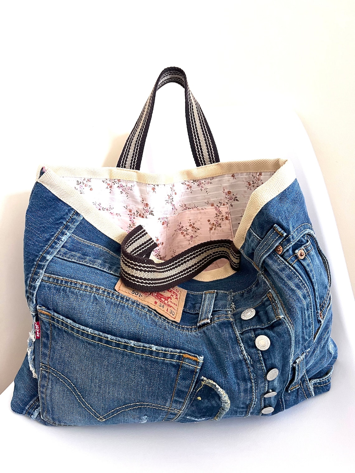 Denim Bag/ Denim Shoulder Bag/ Recycled-up Cycled/ Denim Recycled ...