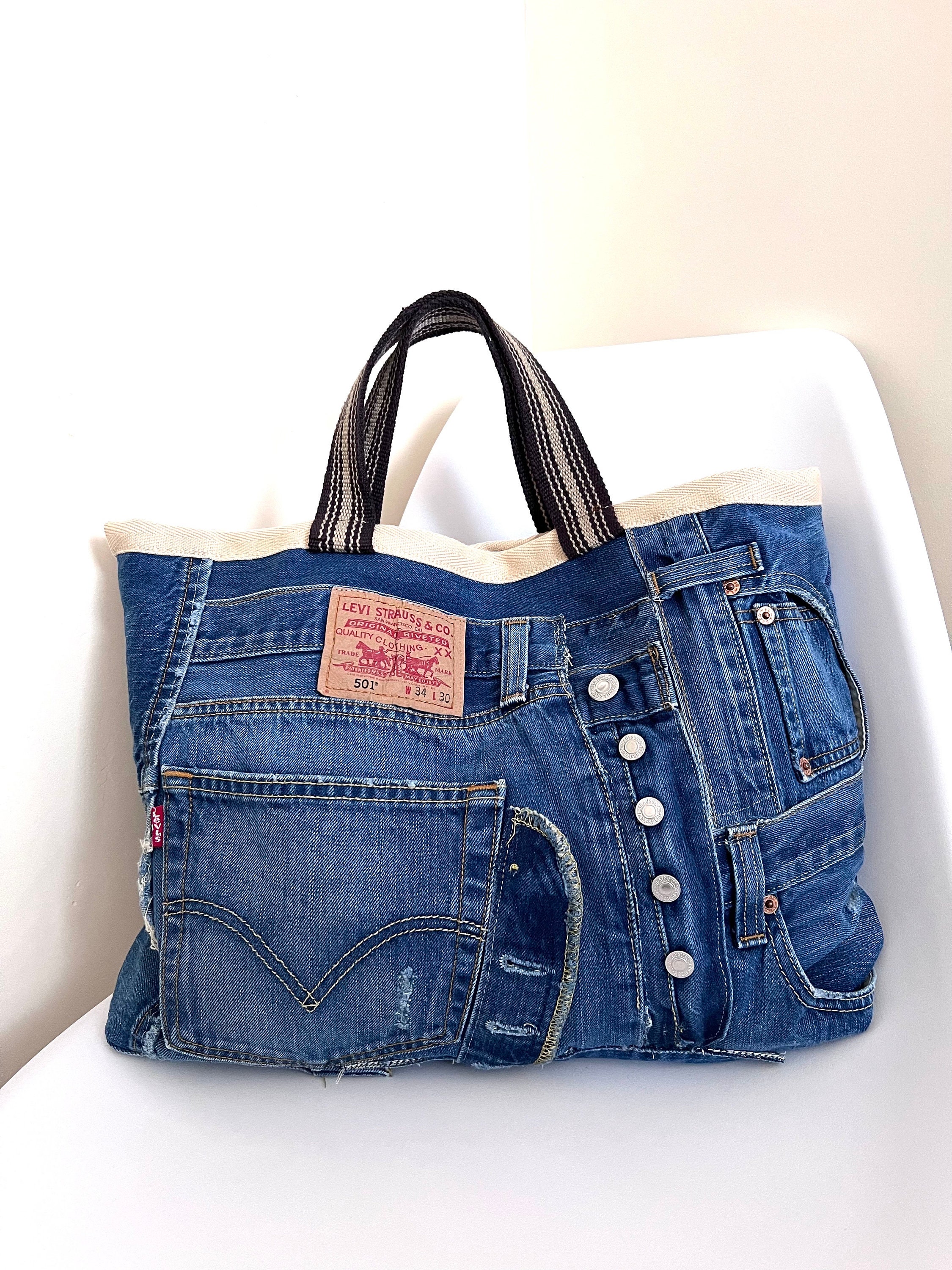 Denim Bag/ Denim Shoulder Bag/ Recycled-up Cycled/ Denim Recycled ...