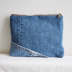COOL Patterned Denim Pouch/ Denim Pouch/ Denim Recycled/ Denim Jeans ...