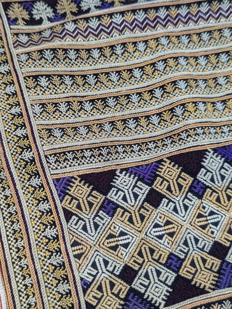 Vintage Yao Mien Tribal Embroidery Panel Vintage Handmade Hilltribe ...
