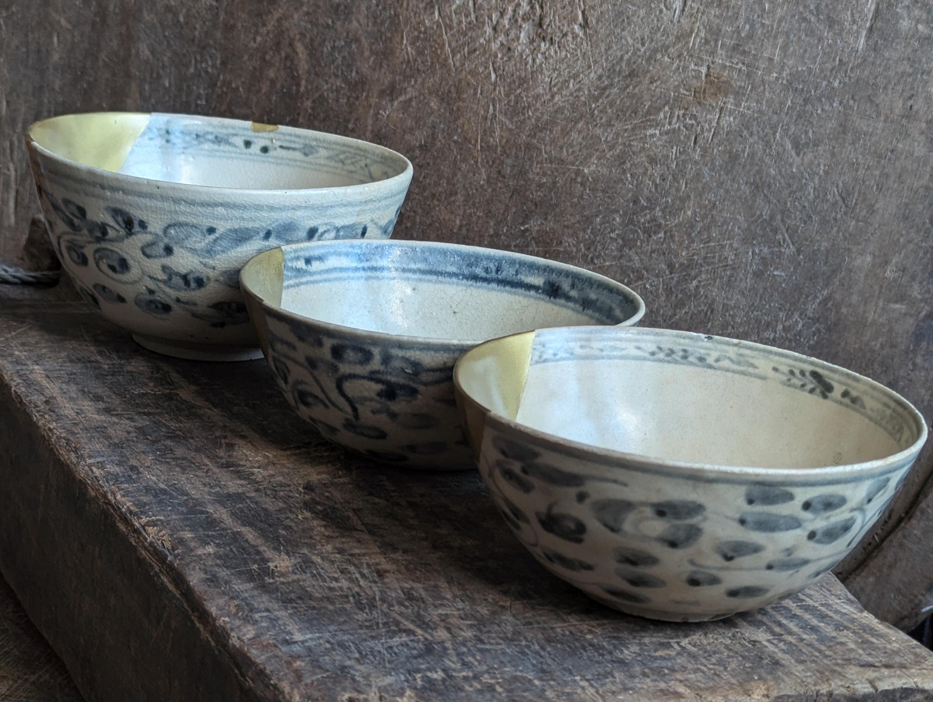Pottery Bowl Kintsugi Tran Le Dynasty 15th-16th Century Vietnam Chu Dau ...