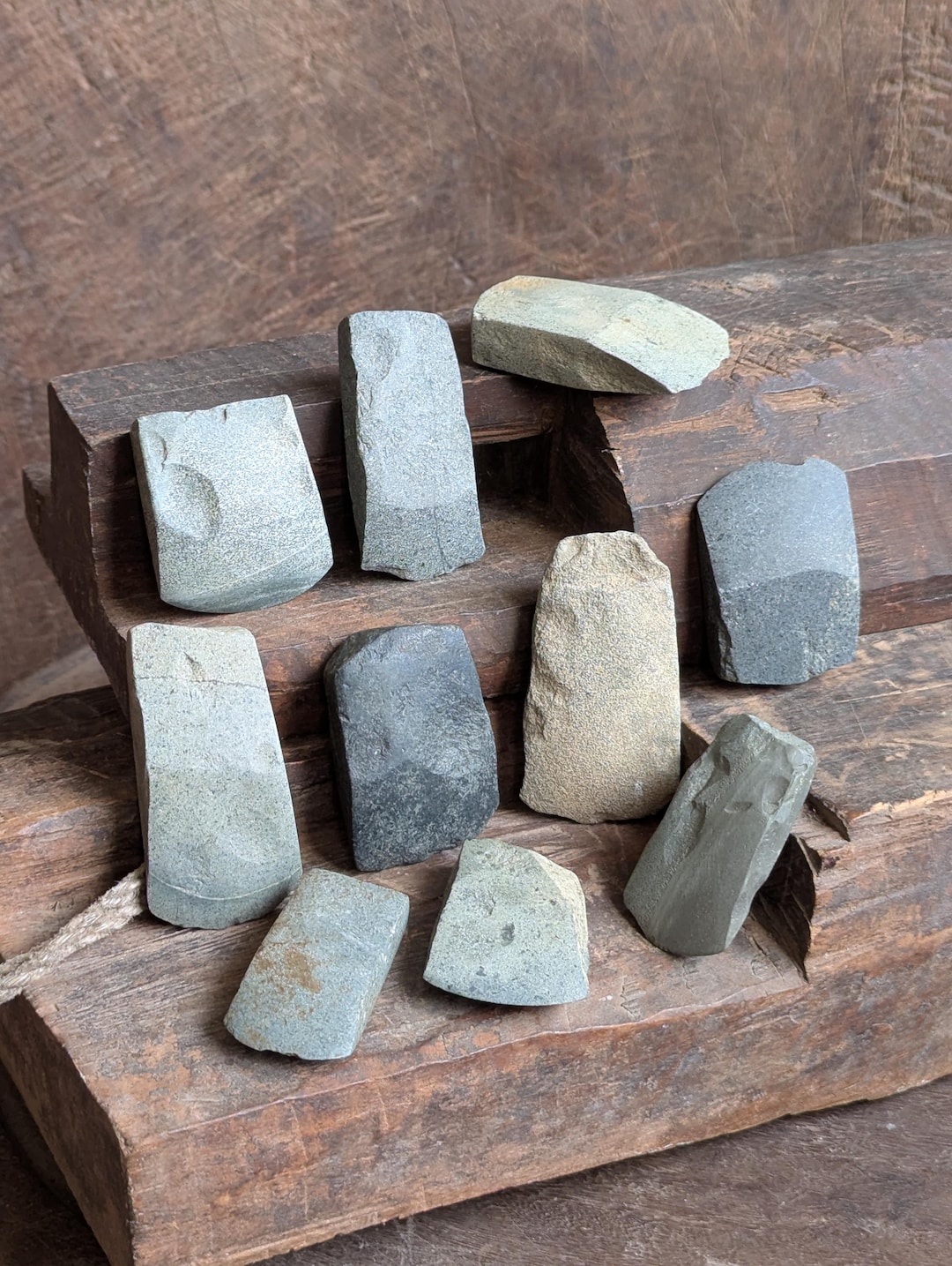 3000-4000 Year Old Stone Axe Heads Tool Ancient Culture Asia Antique ...