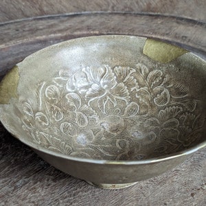 Ly Tran Dynasty 12th-14th Bowl Pottery Glazed Olive Green Molded ...
