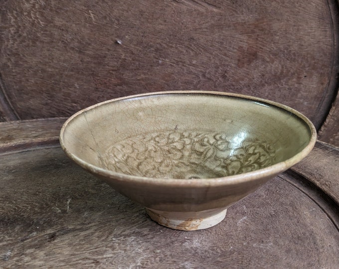 Ly Tran Dynasty 12th-14th Century Bowl Pottery Glazed Molded Vietnam ...