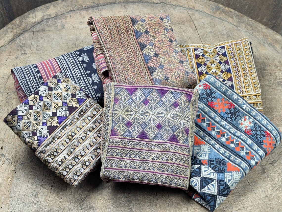 Vintage Yao Mien Tribal Embroidery Panel Vintage Handmade Hilltribe ...