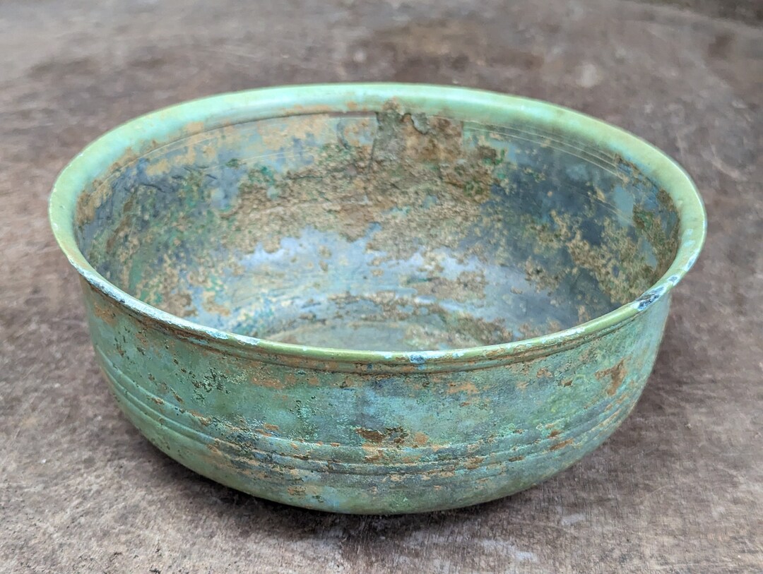 2000 Year Old Han Chinese Dynasty Era Bronze Bowl Ancient Culture Asia ...